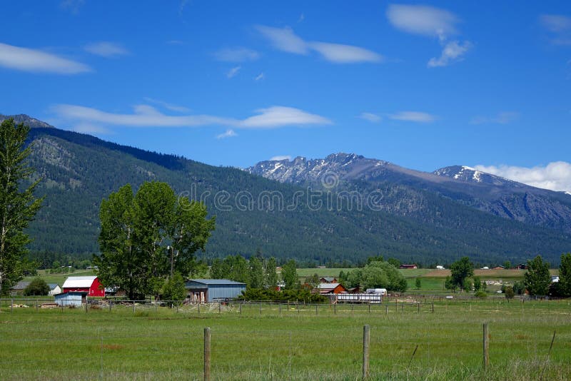Bitterroot Mountain Valley - Montana Stock Image - Image of outdoors ...