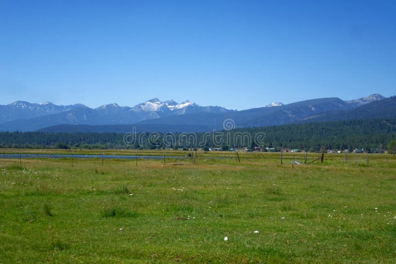 Bitterroot Mountains - Montana Stock Photo - Image of fields, montana ...