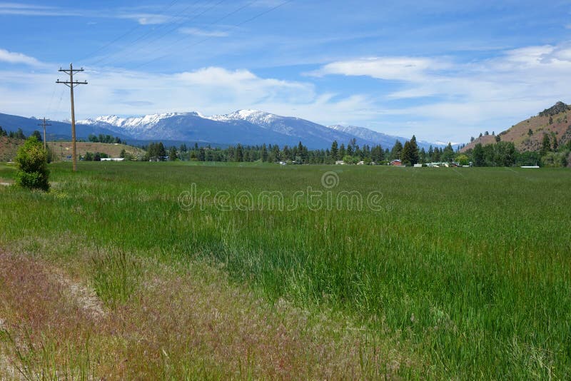Bitterroot Mountains - Montana Stock Image - Image of farm, fields ...