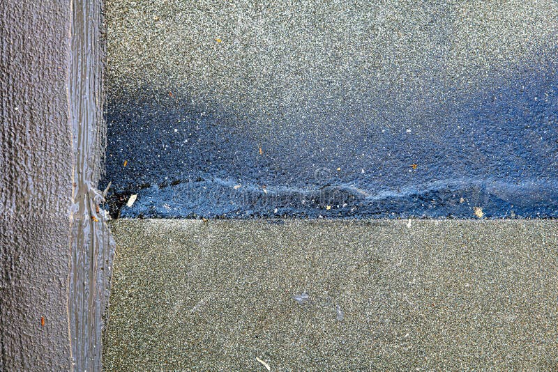 Bitumen Felt or Tarboard and Tar Paper on the Floor, Working Progress ...