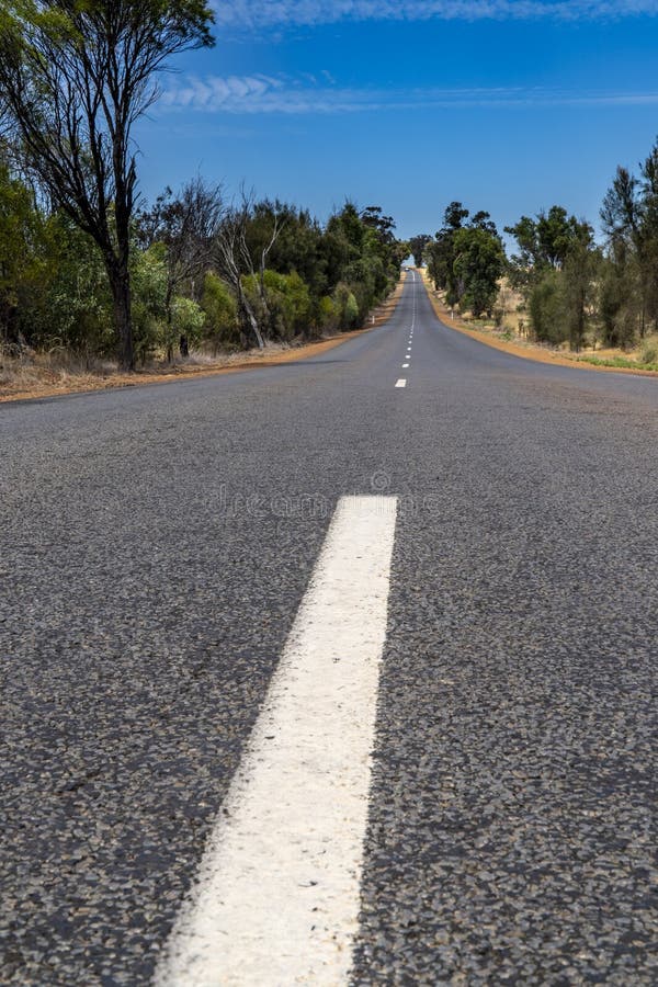 Bitumen Road Leading Off into the Distance Stock Photo - Image of ...