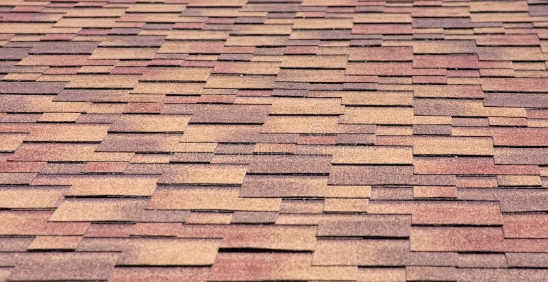 House Roof Covered with a Bitumen Tile Stock Image - Image of material ...
