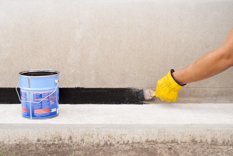 Spreading Self Leveling Compound with Trowel Stock Photo - Image of ...