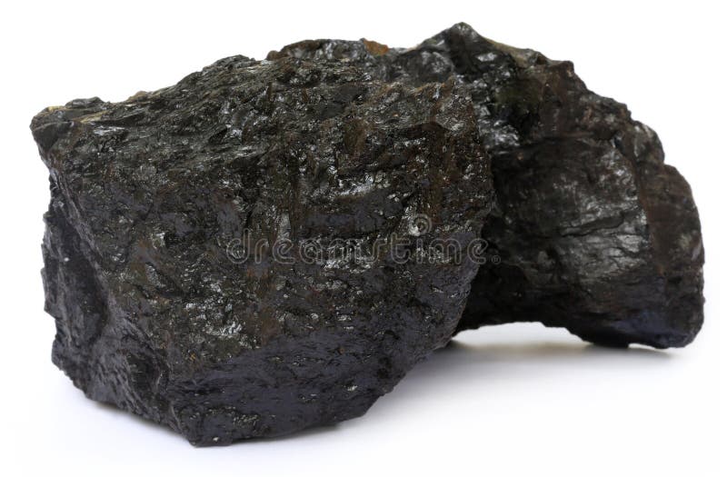 Sub-Bituminous Coal Isolated on White Stock Image - Image of ...