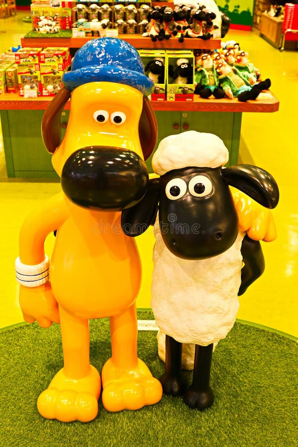Bitzer and Shaun Figure.Aardman`s Shaun the Sheep Characters on Display ...