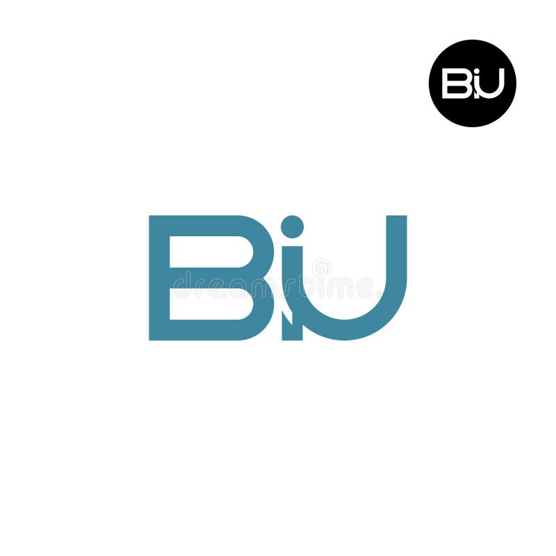 BIU Logo Letter Monogram Design Stock Vector - Illustration of simple ...