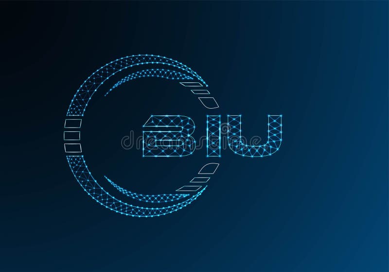 BIU Low Poly Letter Logo Vector Design. BIU Stock Illustration ...