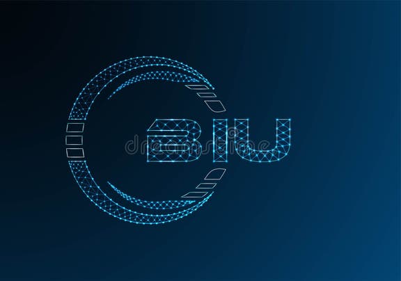 BIU Low Poly Letter Logo Vector Design. BIU Stock Illustration ...