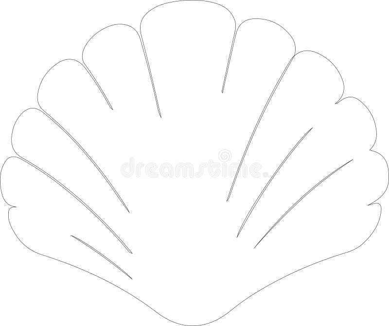 Bivalve Outline Silhouette Generative Ai Stock Vector - Illustration of ...