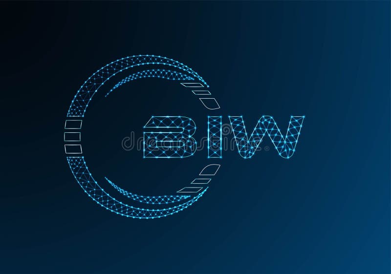 BIW Low Poly Letter Logo Vector Design. BIW Stock Illustration ...