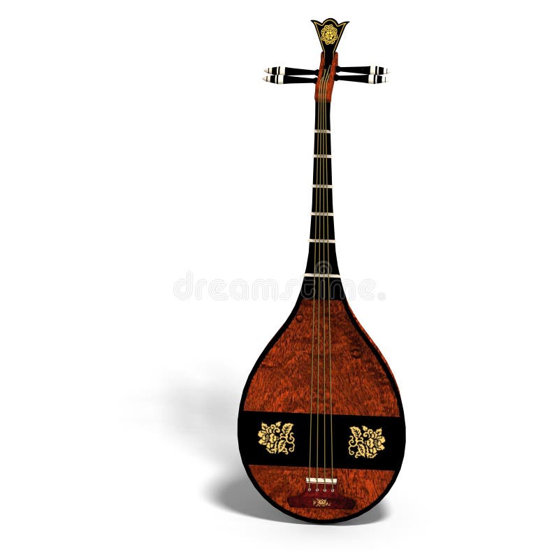 Biwa stock illustration. Illustration of isolated, strings - 9532400