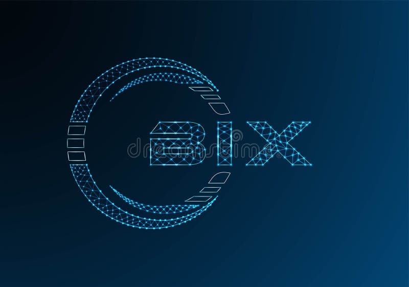 BIX Low Poly Letter Logo Vector Design. BIX Stock Illustration ...