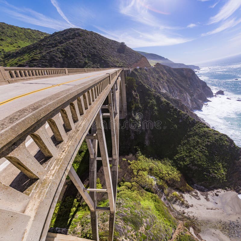 Bixby Bridge looking down stock photo. Image of adventure - 92612732