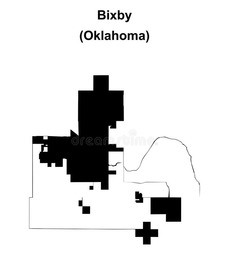 Bixby outline map stock vector. Illustration of template - 357494968