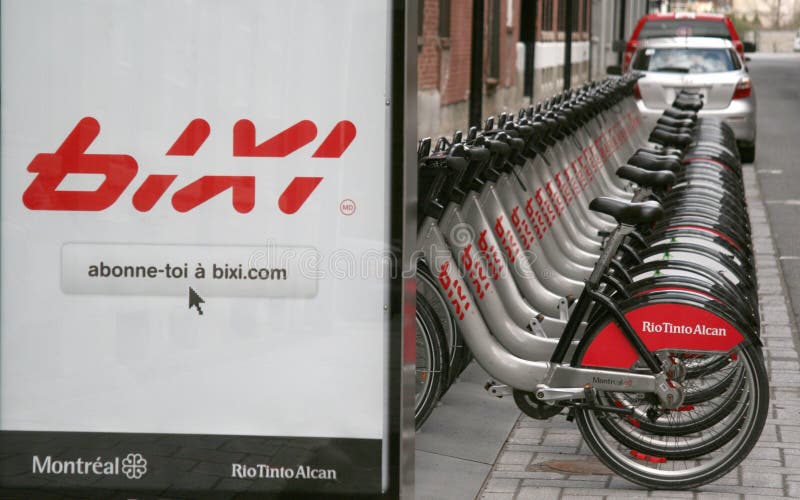 Bixi Bikes editorial photo. Image of cart, group, town - 21624201