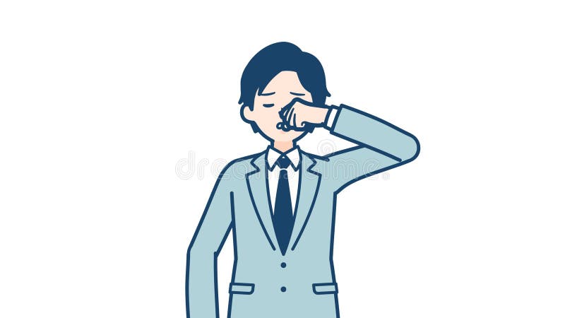 Biz Man_Sad and Crying_with Alpha Channel Stock Footage - Video of ...