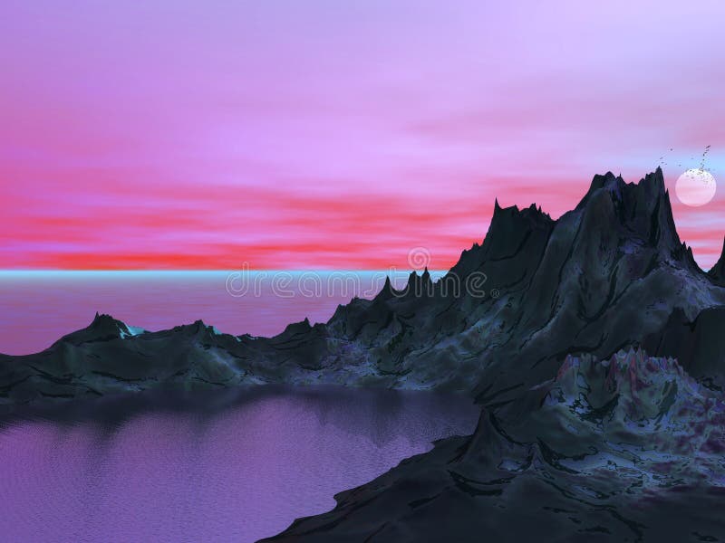 Bizarre alien sunset stock image. Image of alien, clear - 86684269