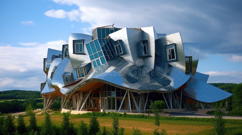 Bizarre Architecture of Art Building, Creative Comeliness Stock Image ...