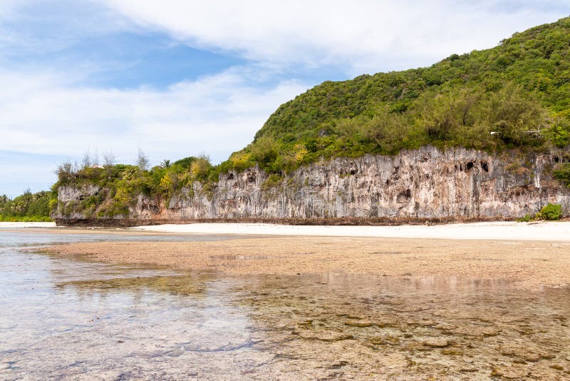 Bizarre cliff beach stock image. Image of cloud, guam - 40792939