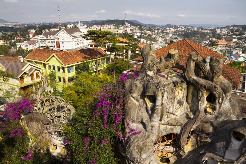 Bizarre Construction of the Crazy House in Dalat, Vietnam Stock Photo ...