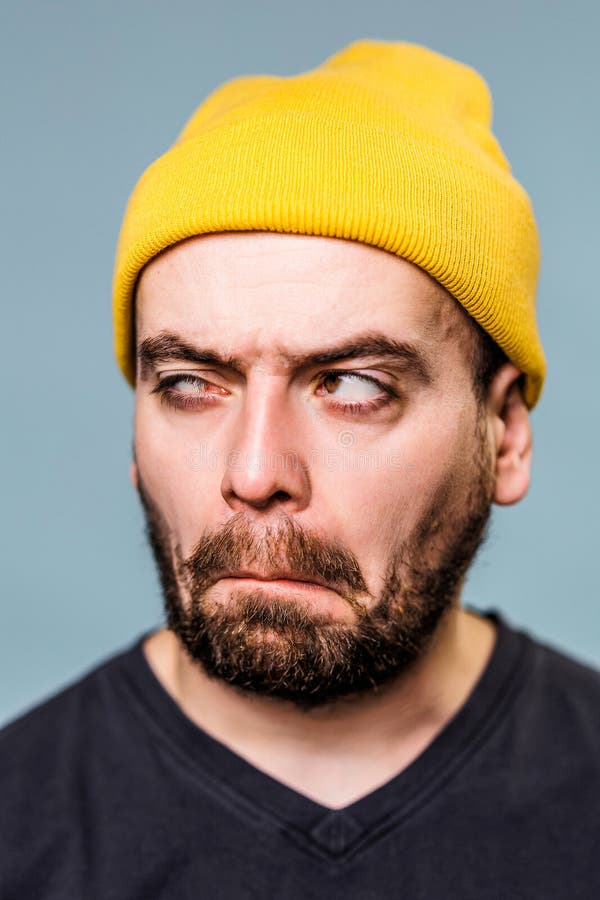 Bizarre Faces a Studio Shot of a Group of Amusing People, Vertical Shot ...