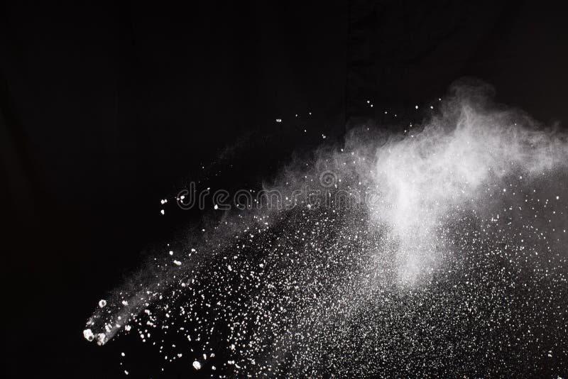White Dust Particles Exhale in the Air. Stock Photo - Image of clouds ...