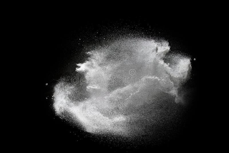 White Dust Particles Exhale in the Air. Stock Photo - Image of ...