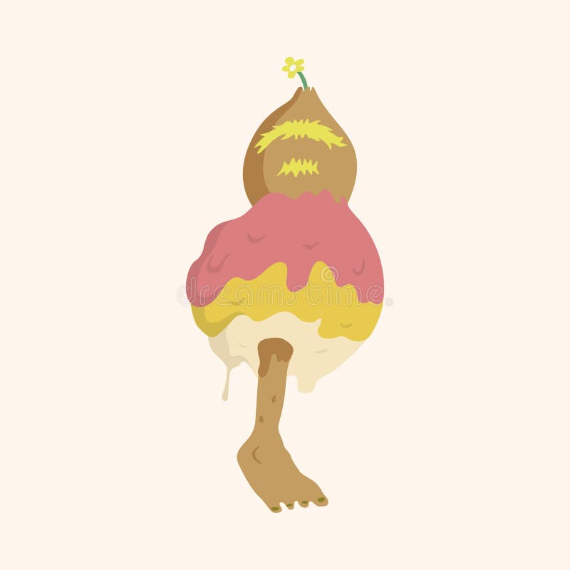 Bizarre Monster Flat Icon Elements Background,eps10 Stock Vector ...