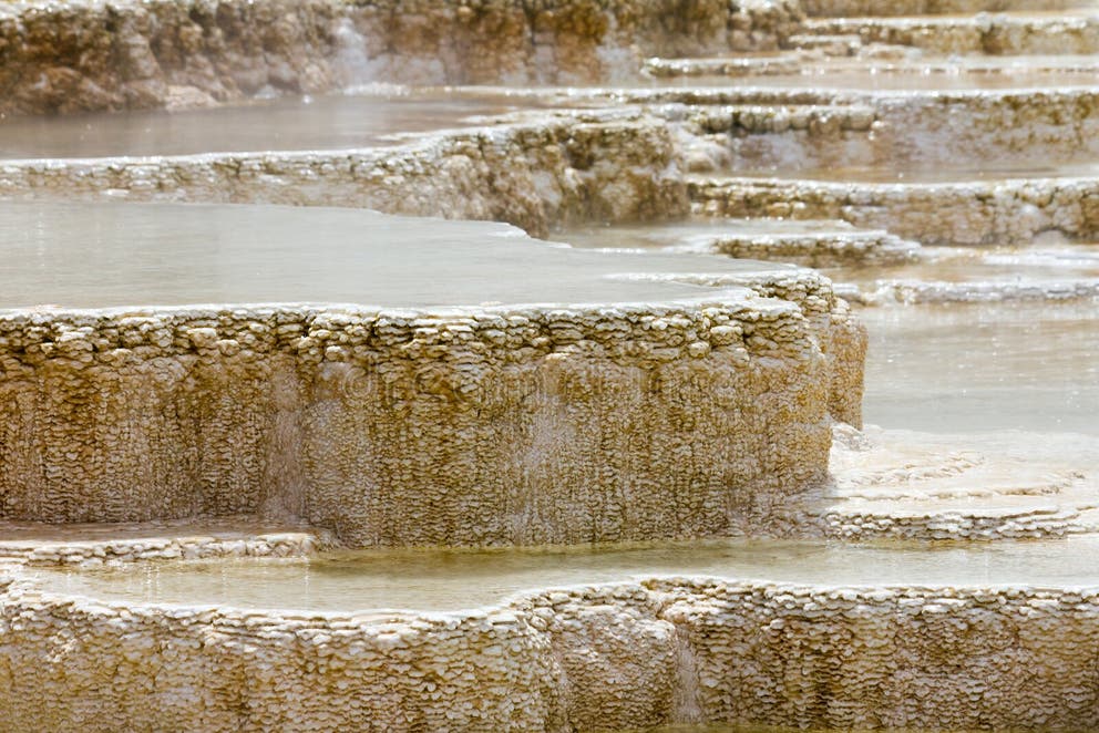Bizarre Pools of Boiling Water in Yellows Stock Photo - Image of geyser ...