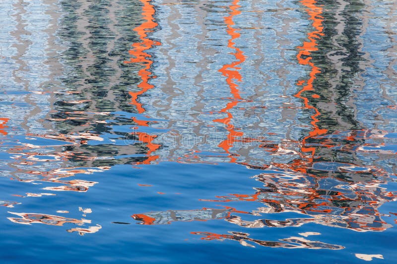 Bizarre Reflections in the Reflection of the Pond Stock Image - Image ...