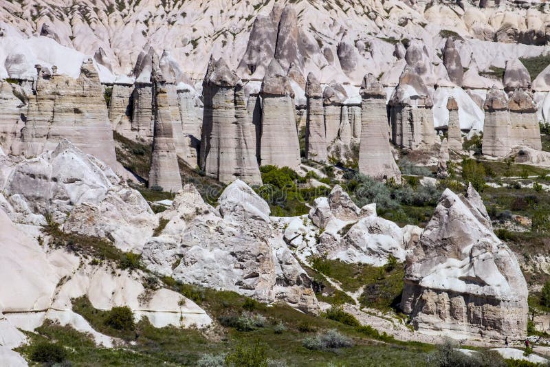 Bizarre Rock Formations of Cappadocia, Turkey Stock Image - Image of ...