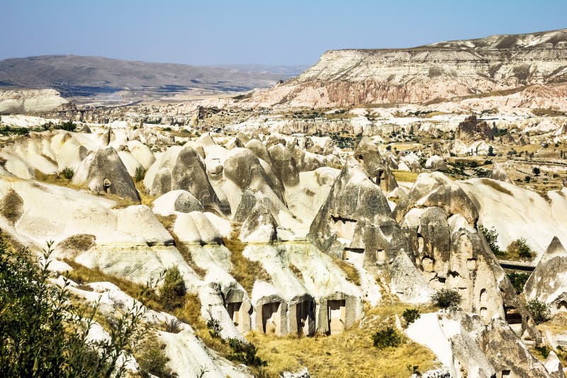Bizarre Rock Formations of Volcanic Tuff in Cappadocia Stock Image ...
