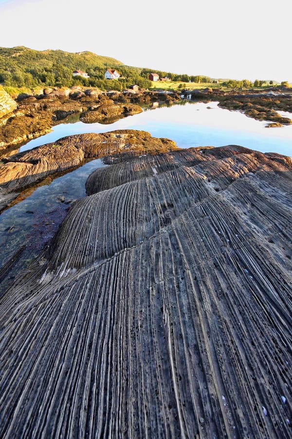 Bizarre Rocks Drained by the Sea, Norway Stock Photo - Image of ...