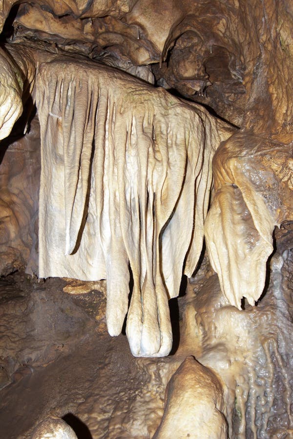 Stalactite Formation in Karst Cave Stock Image - Image of geology ...