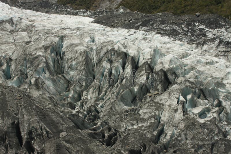Bizarre Structure of Compressed Ice, Fox Glacier, New Zealand, South ...