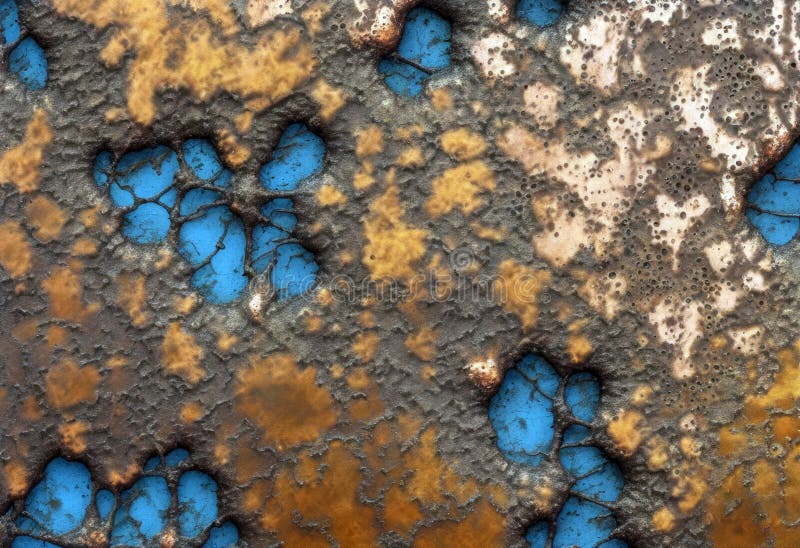 Bizarre a Surreal Corrosion Iron Enhanced Close-up Color Copper Pattern ...