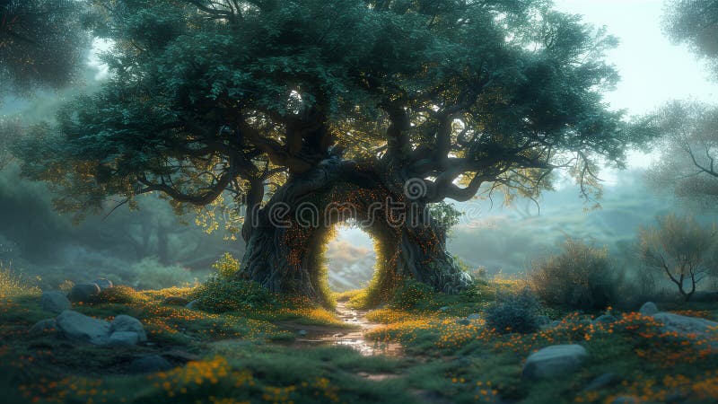 A Bizarre Tree with an Oval Opening in the Trunk, Looks Like a Miracle ...