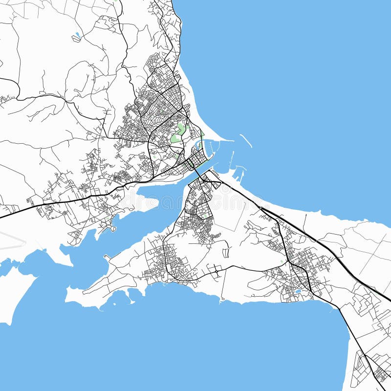 Bizerte city map. stock illustration. Illustration of brand - 330142039