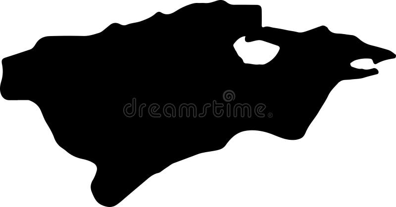 Bizerte Tunisia Silhouette Map with Transparent Background Stock Vector ...