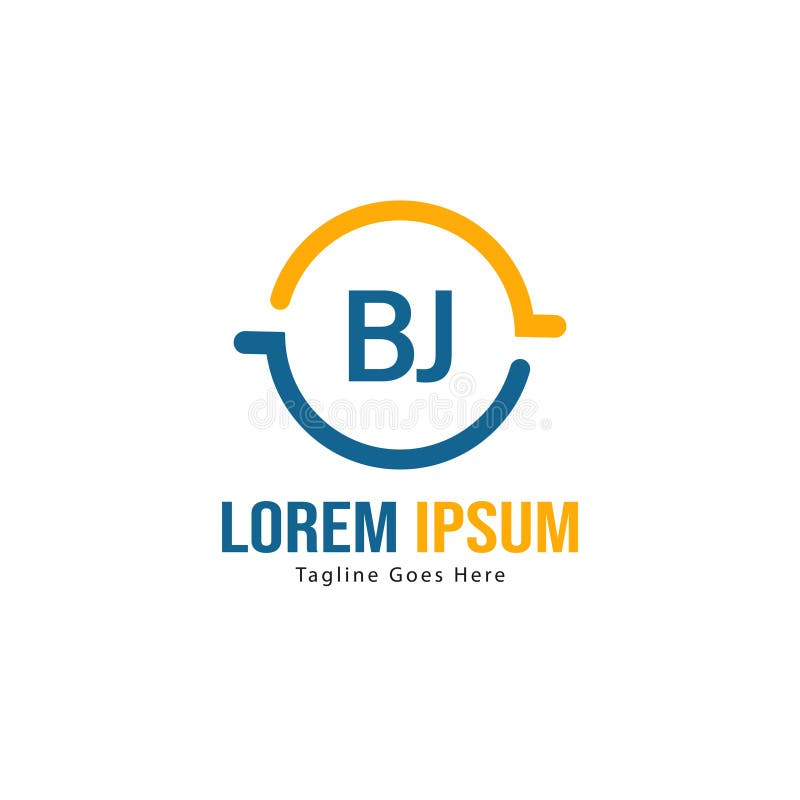 BJ Letter Logo Design. Creative Modern BJ Letters Icon Illustration ...