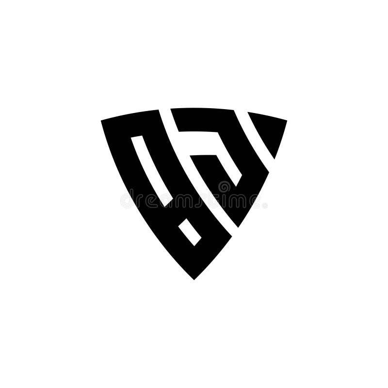BJ Logo Monogram Triangle Shield Style Stock Vector - Illustration of ... BJ Logo Monogram Triangle Shield Style Stock Vector - Illustration of ...