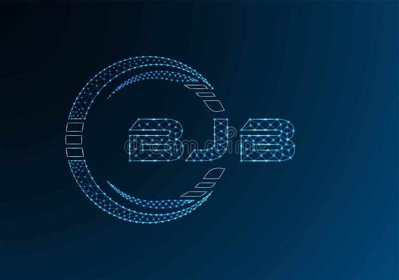 BJB Low Poly Letter Logo Vector Design. BJB Stock Illustration ...