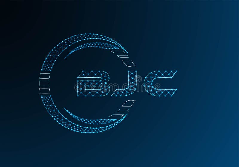 BJC Low Poly Letter Logo Vector Design. BJC Stock Illustration ...