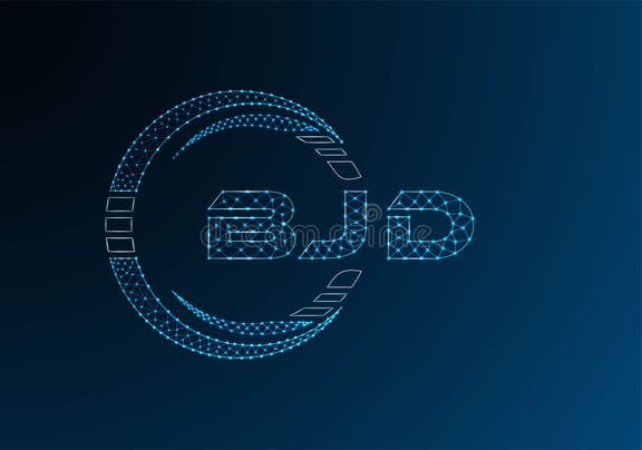 BJD Low Poly Letter Logo Vector Design. BJD Stock Illustration ...