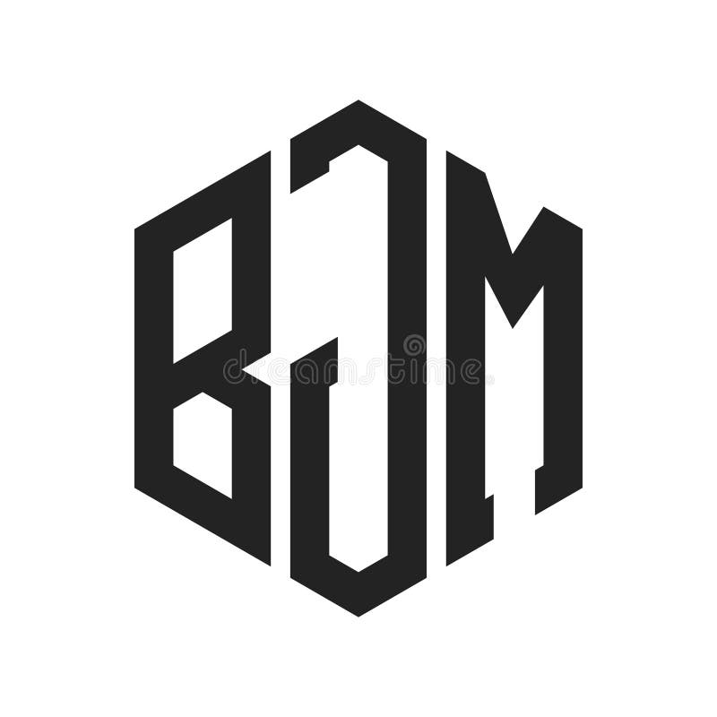 BJM Logo Design. Initial Letter BJM Monogram Logo Using Hexagon Shape ...