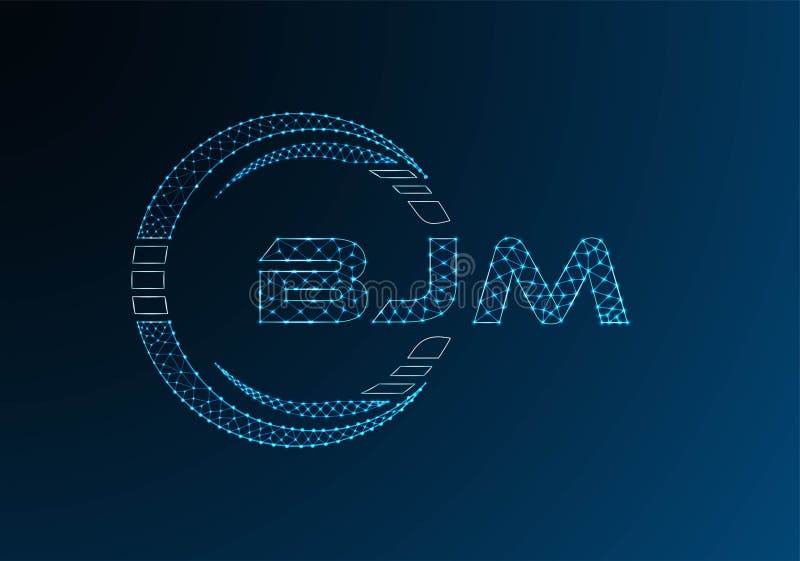 BJM Low Poly Letter Logo Vector Design. BJM Stock Illustration ...