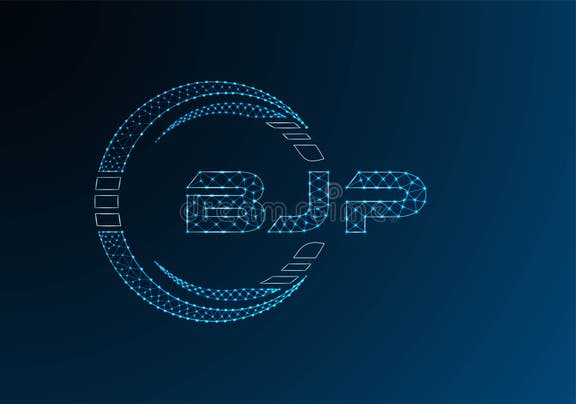 BJP Low Poly Letter Logo Vector Design. BJP Stock Illustration ...