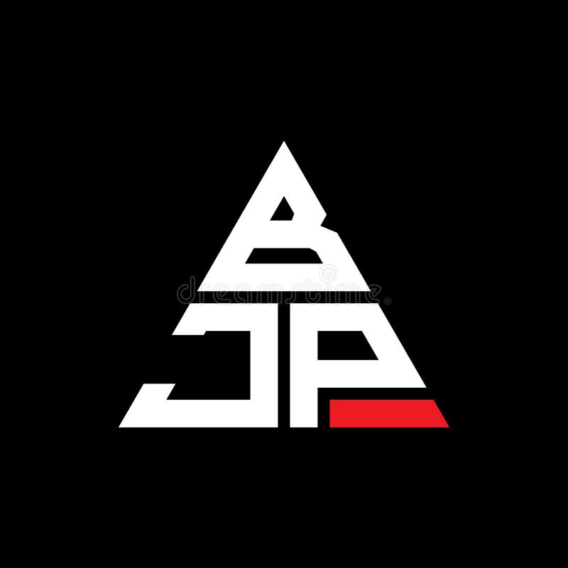 BJP Triangle Letter Logo Design with Triangle Shape. BJP Triangle Logo ...