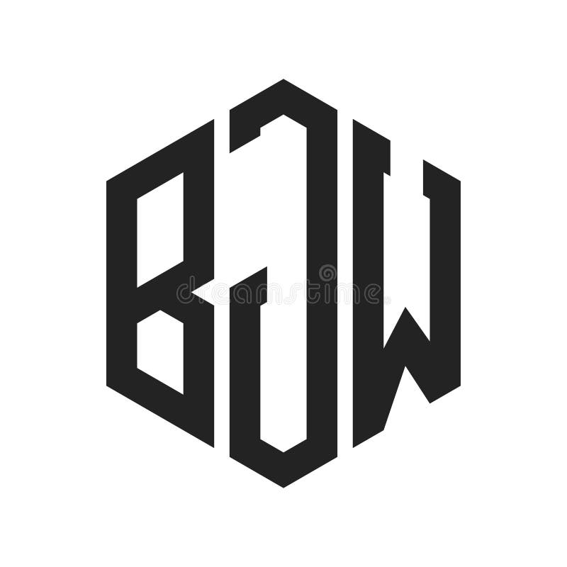 BJW Logo Design. Initial Letter BJW Monogram Logo Using Hexagon Shape ...