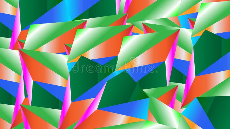 The Illustrations and Clipart. Colorful Abstract 3D Triangle Stock ...